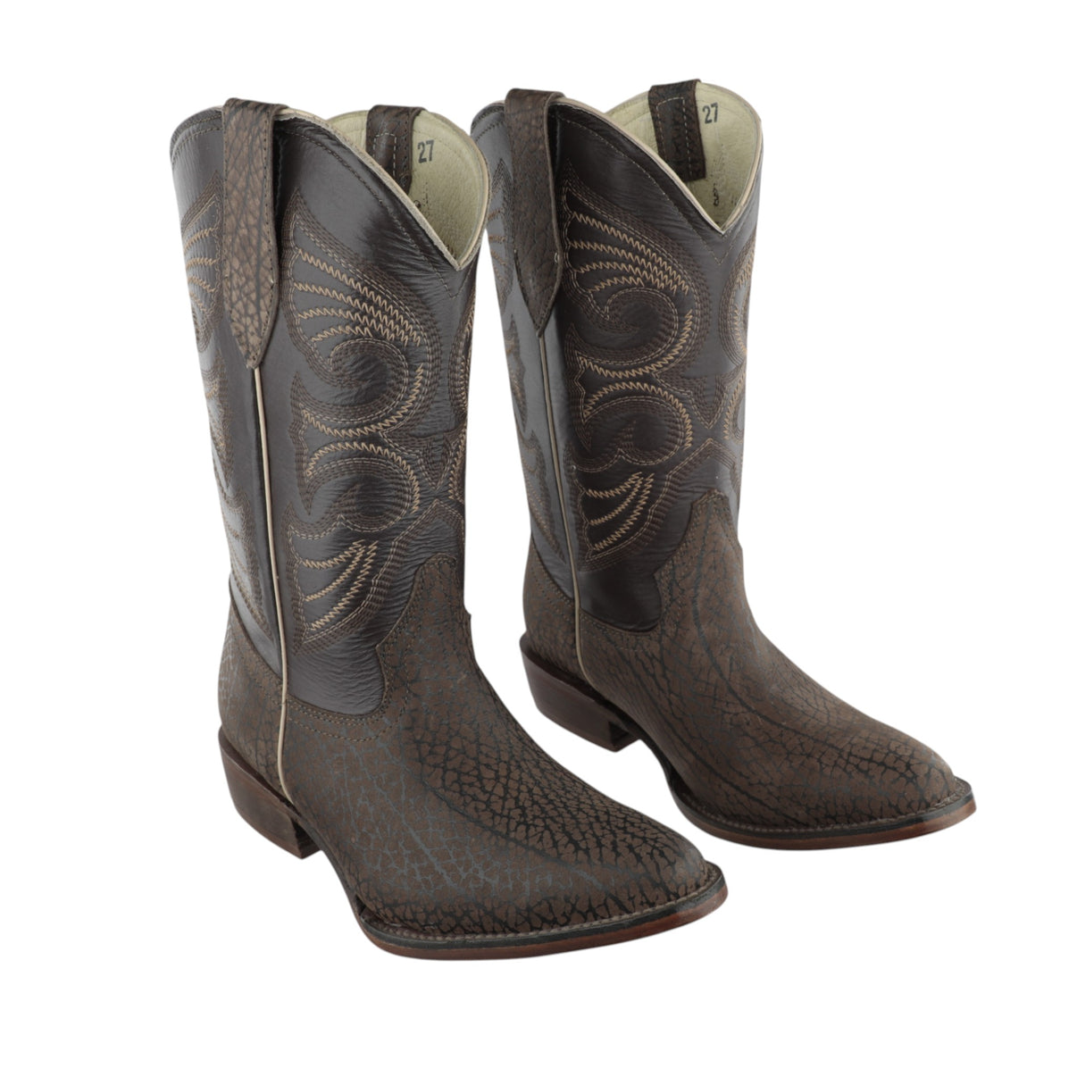 Bota Vaquera Piel Cuello de Toro Original Oval Suela Vaqueta – Bota el tio