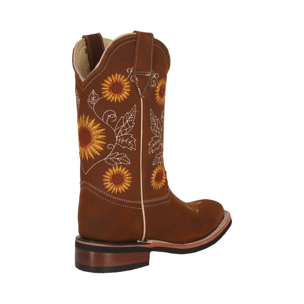 Botas Vaqueras Rodeo Dama Piel Girasoles Chata – Bota el tio
